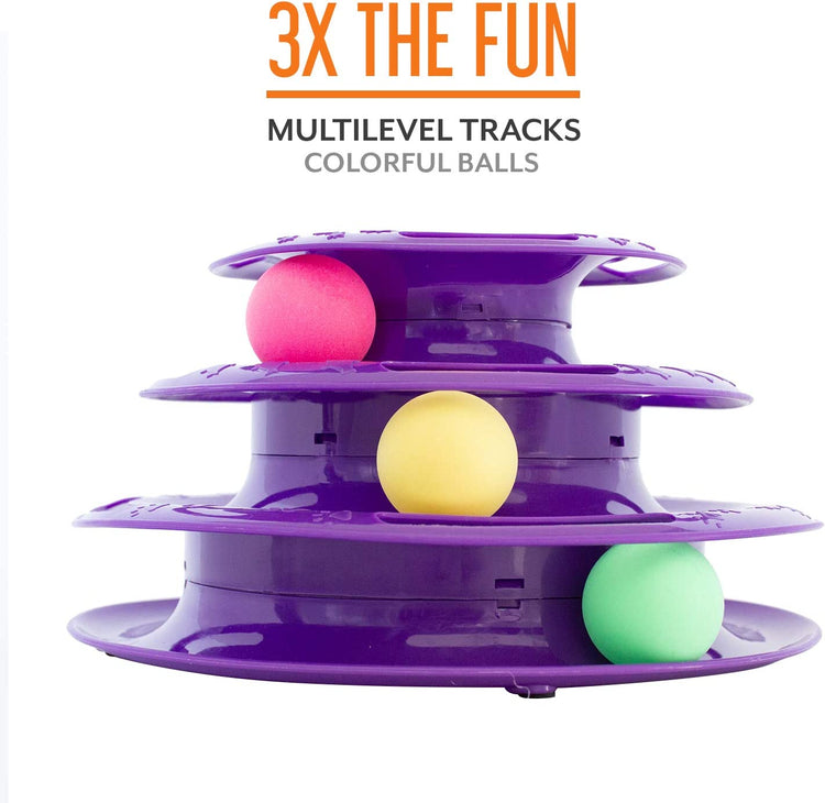 Cat Tower Round Track Toy - Interactive Multi-Level Cat Toy | PiBi ...